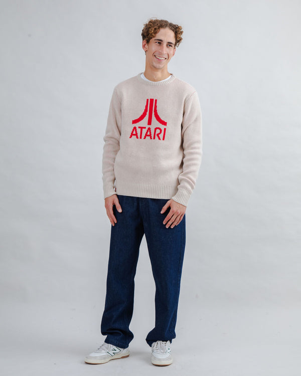Atari Sweater Logo Jacquard Red – Recycled Polyamide, Wool, Viscose ...