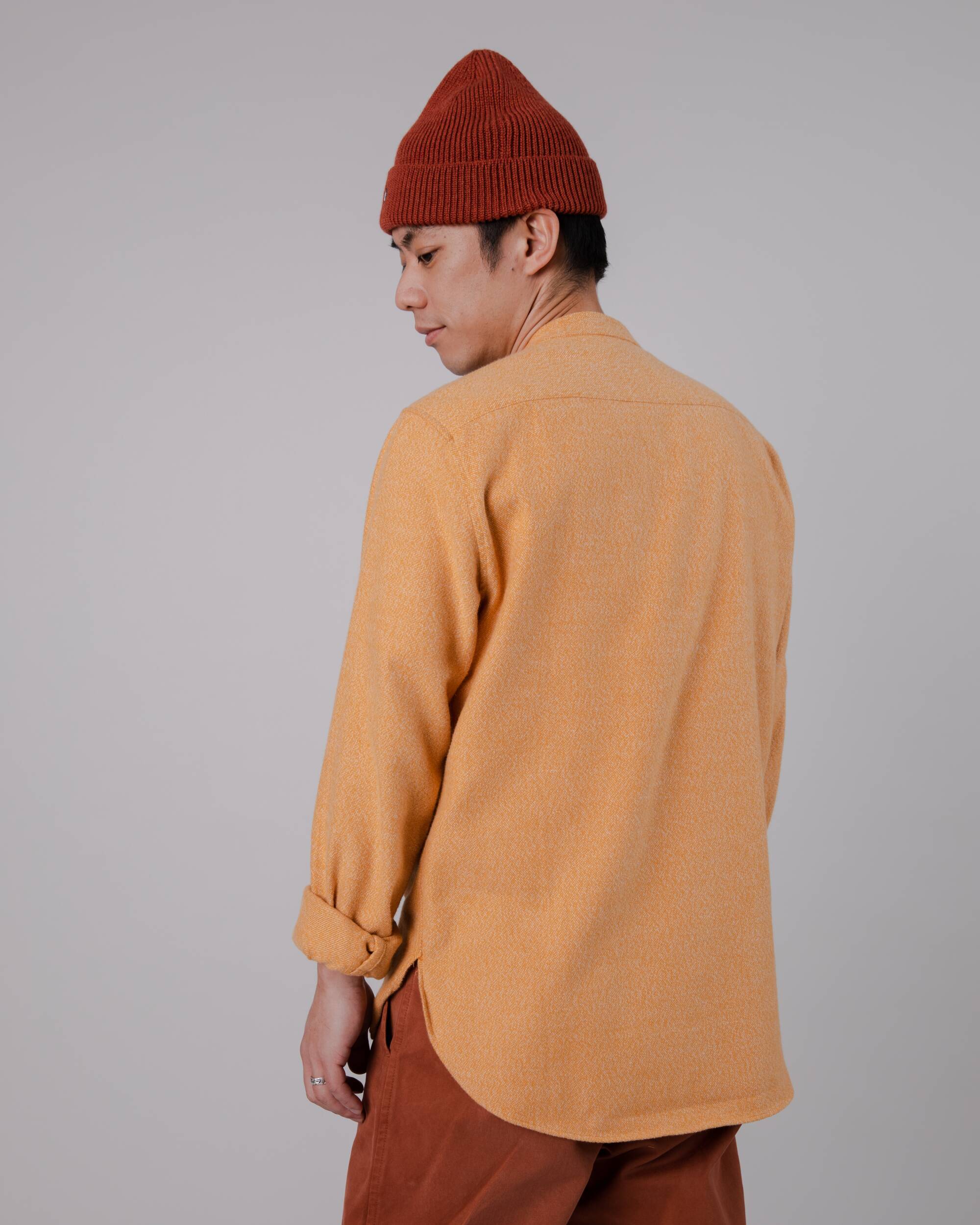 Alaska Mao Polo Shirt Mustard - Brava Fabrics partners